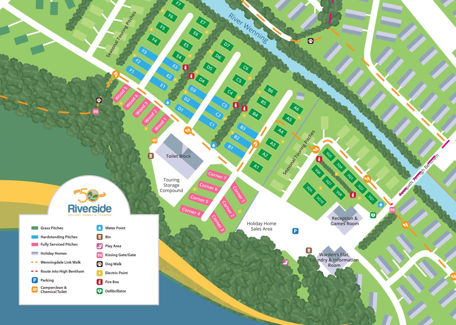 Touring Area Map - Riverside Caravan Park